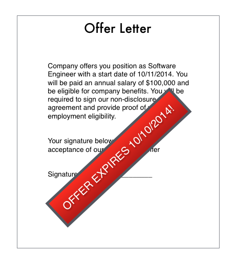 Exploding Job Offers and Multiple Offer Synchronization | Job Tips For ...